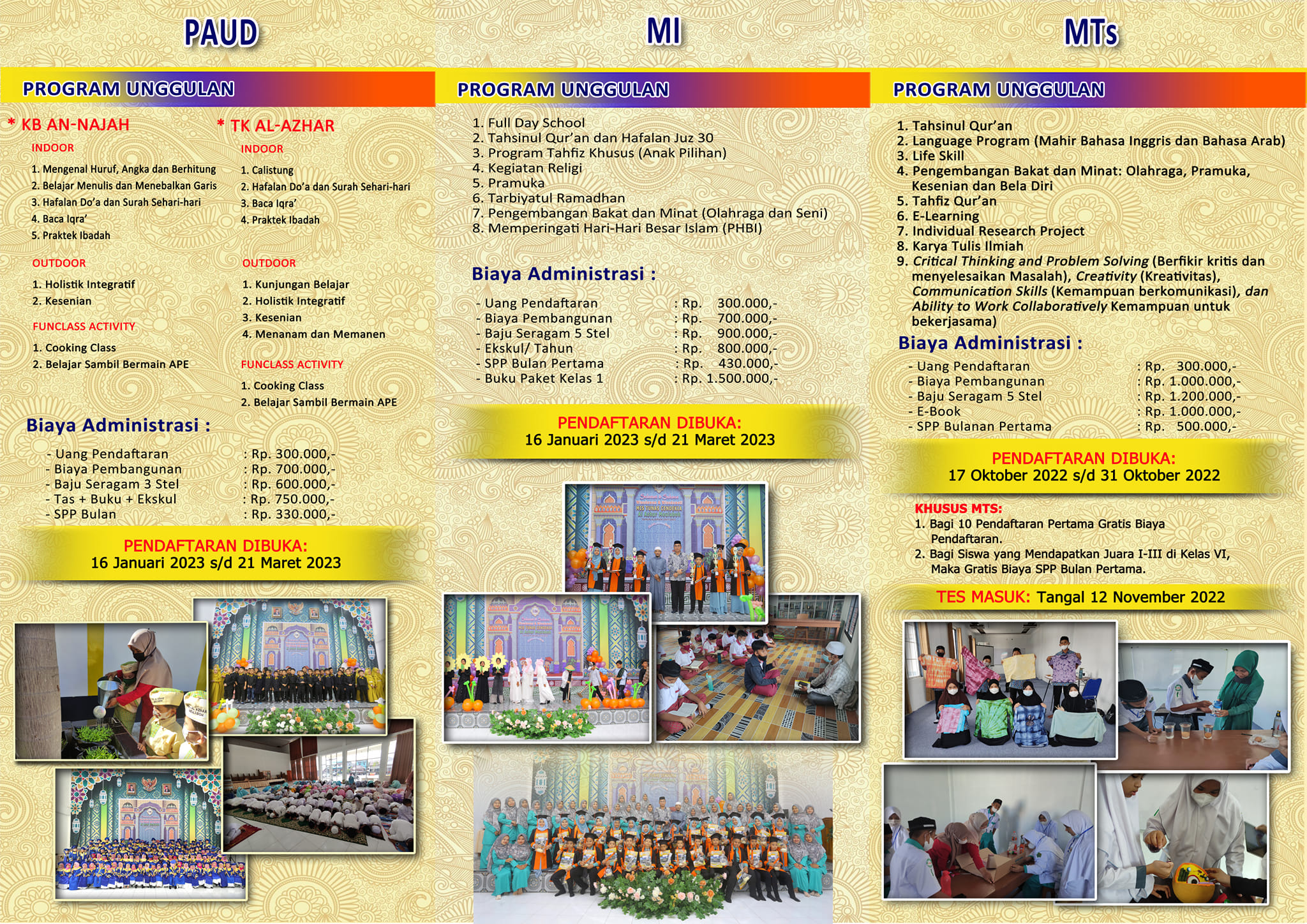 Pendaftaran MTs – Lembaga Pendidikan Al Azhar Meulaboh